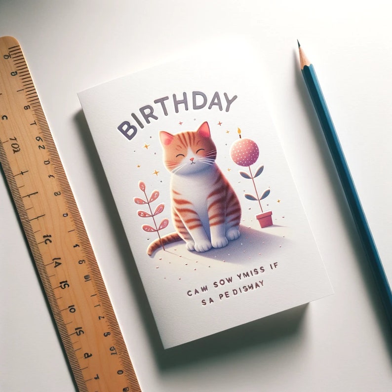 Handcrafted Birthday Card With Original Poem - Personalized Elegant ...
