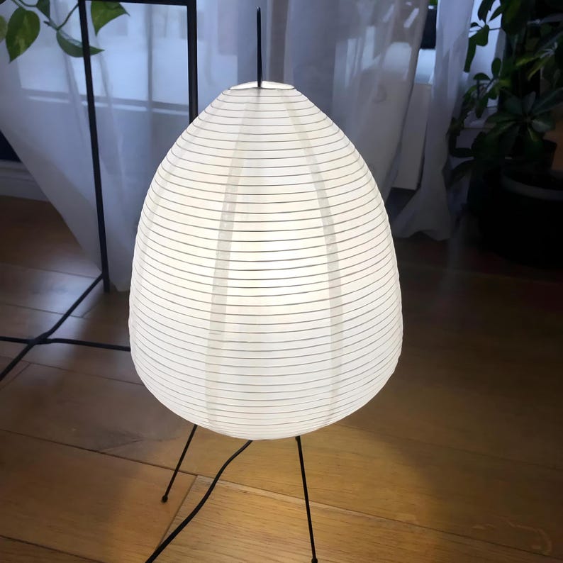 Japanese Design Table Lamp Rice Paper Print for Bedroom Vintage Retro ...