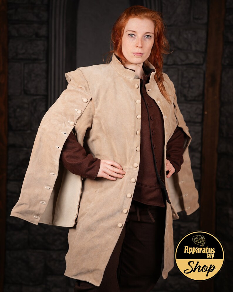 Musketeer Leather Coat Porthos Natural - Etsy