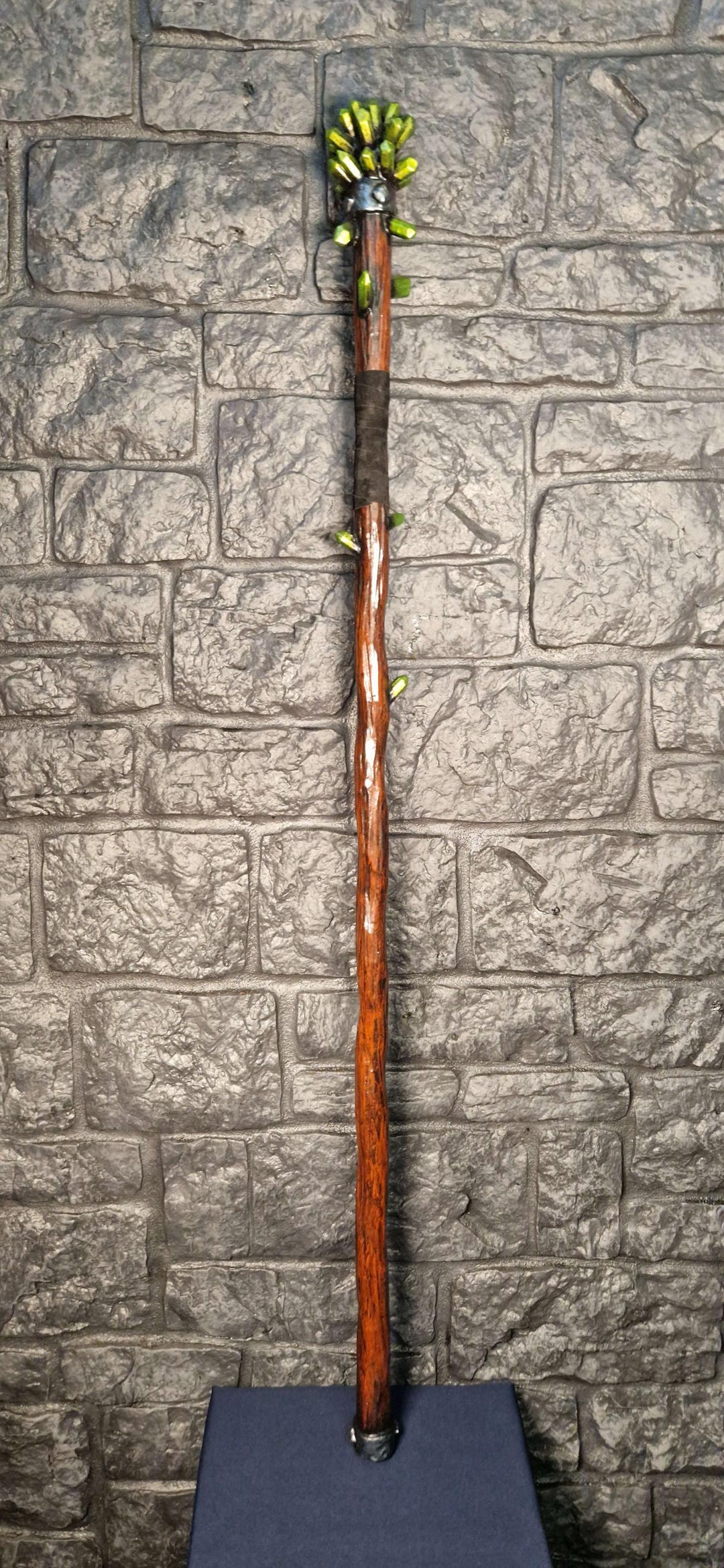 Staff With Green Crystals - Etsy