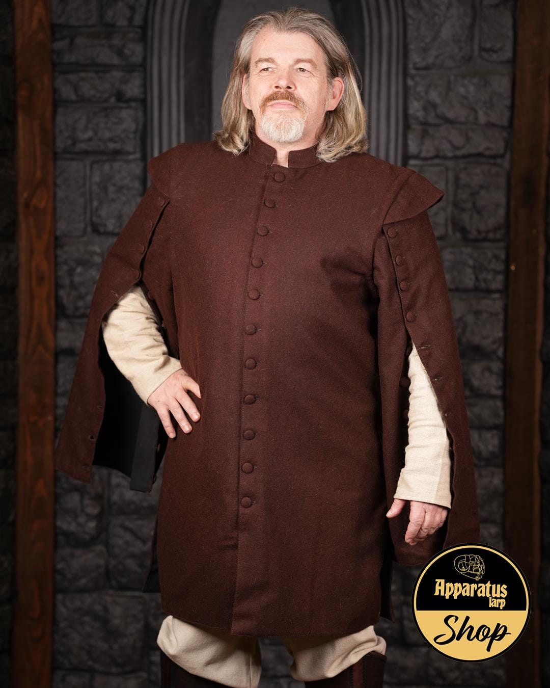 Musketeer Wool Coat Porthos Brown - Etsy