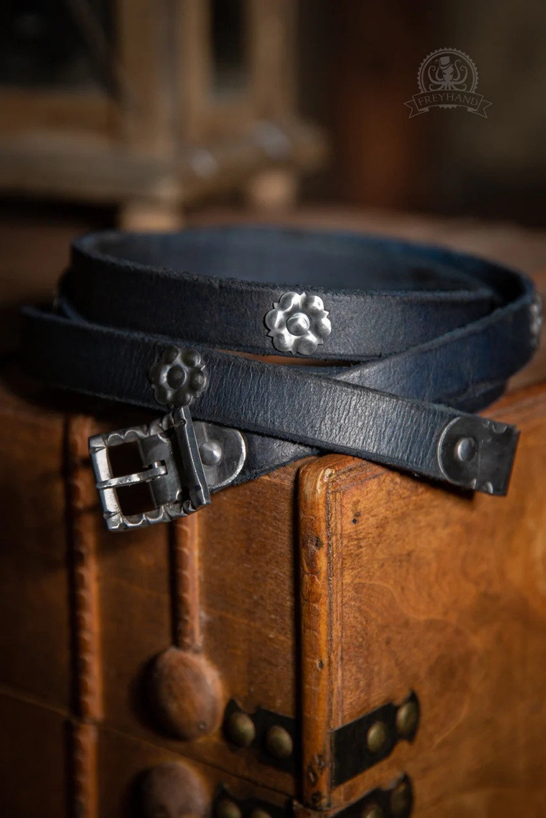 Decorated Belt Tungsten Blue - Etsy