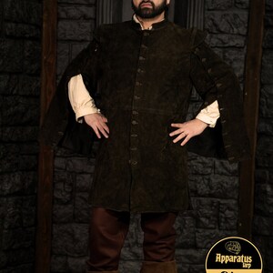 Musketeer Leather Coat Porthos Brown - Etsy