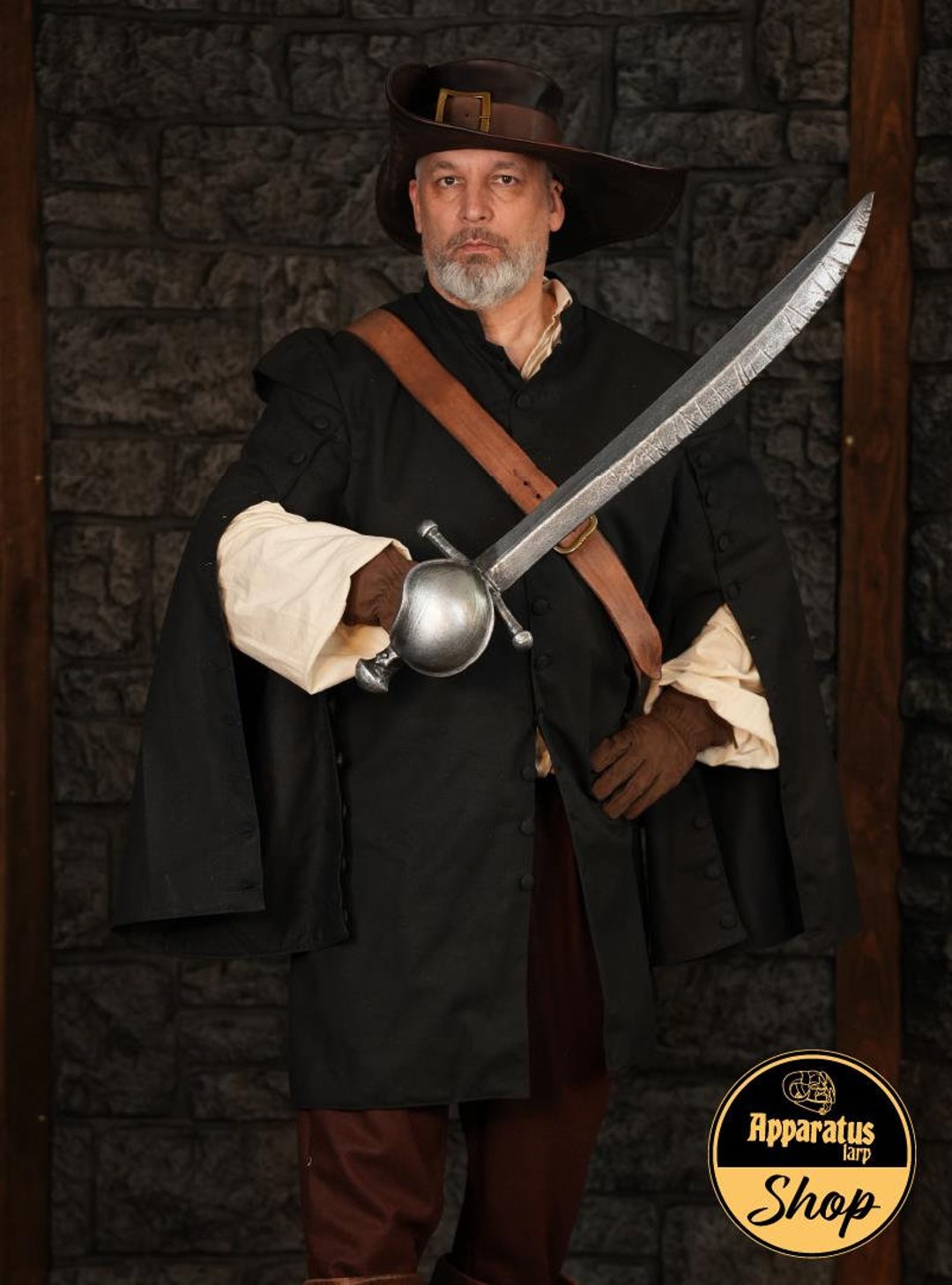 Musketeer Coat Porthos Black - Etsy
