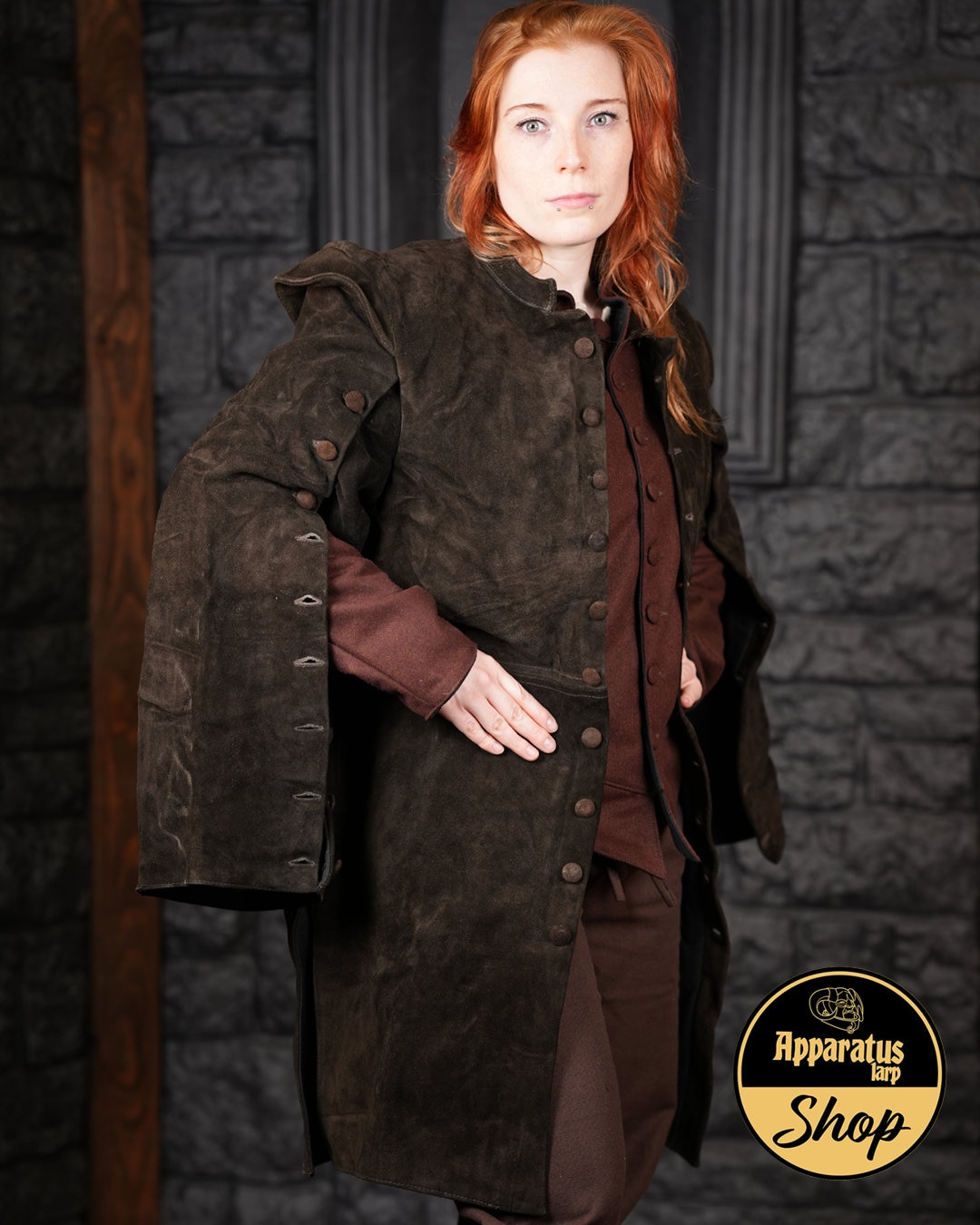 Musketeer Leather Coat Porthos Brown - Etsy
