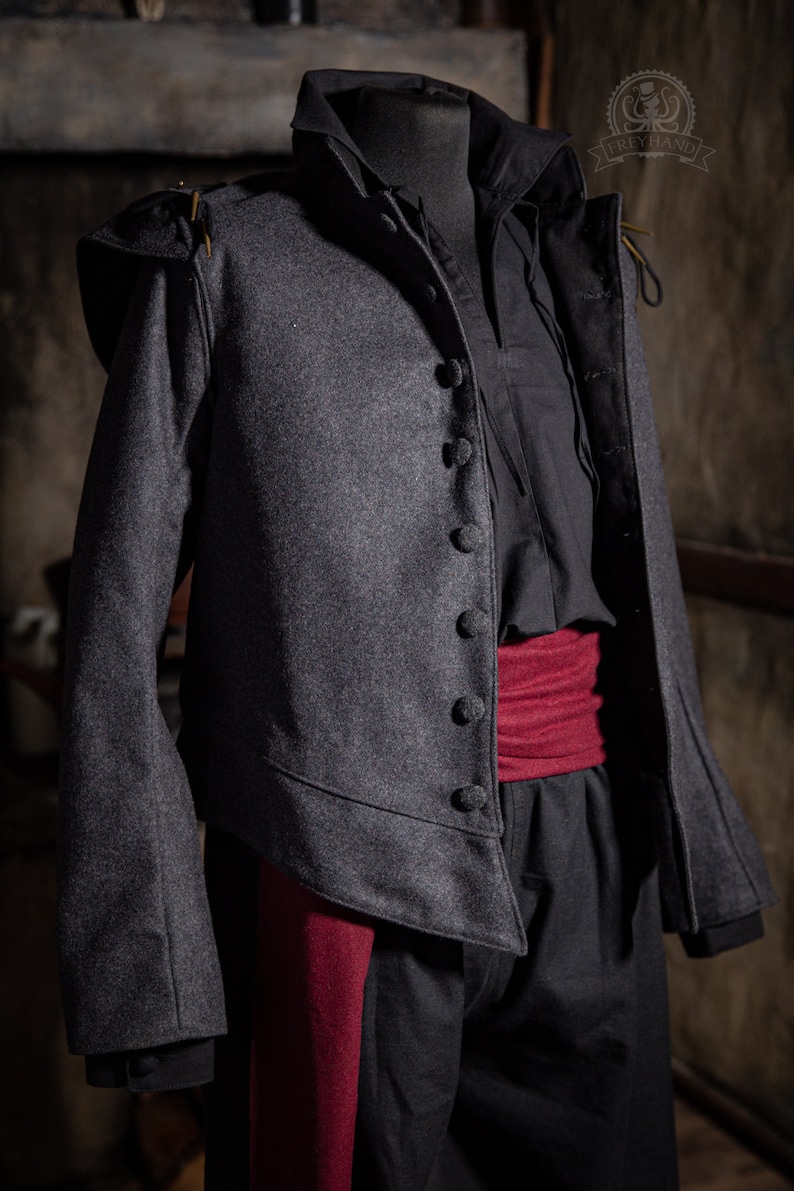 Musketeer Jacket Quentin Grey - Etsy