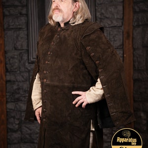 Musketeer Leather Coat Porthos Brown - Etsy