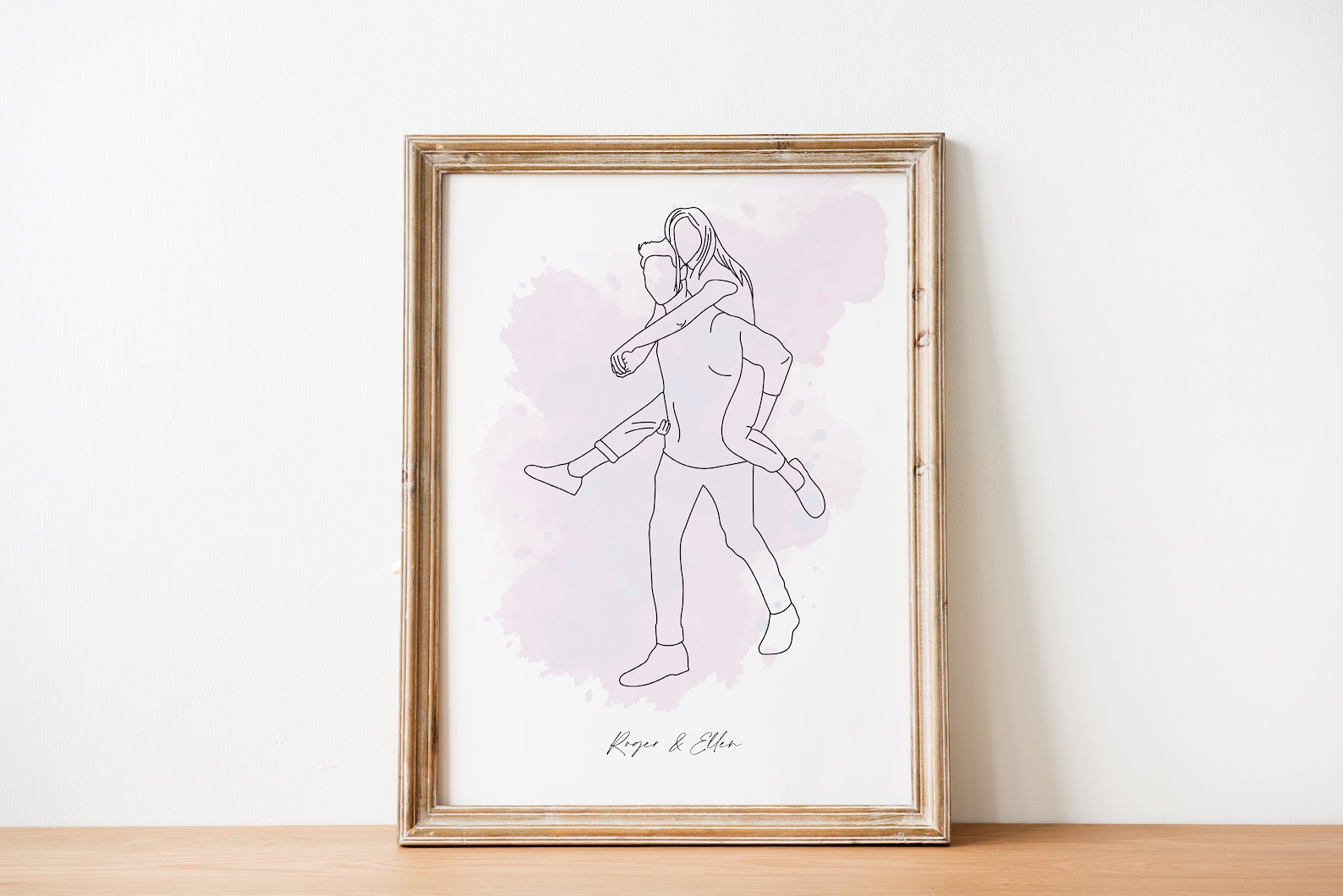 Custom One Line Art Drawing Couple From Photo, Women Day Gift, Custom ...