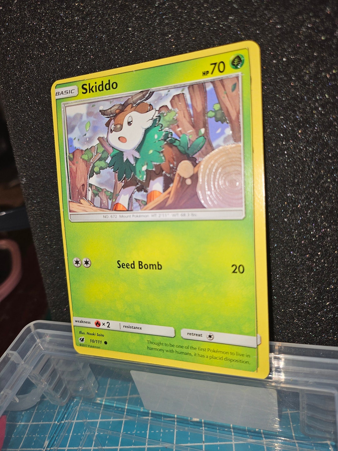 Skiddo 3D Pokemon Card - Etsy