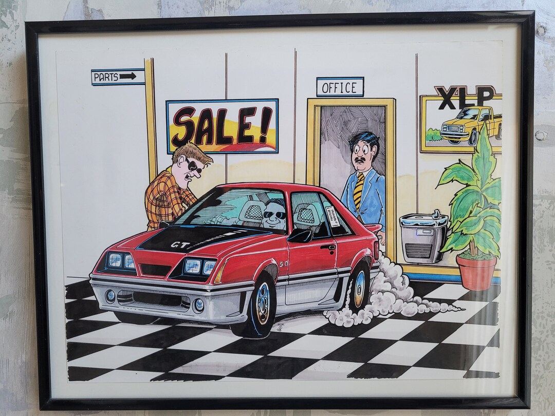 Fox Body Mustang GT Car Art Saleen Mustang Christmas Gift - Etsy