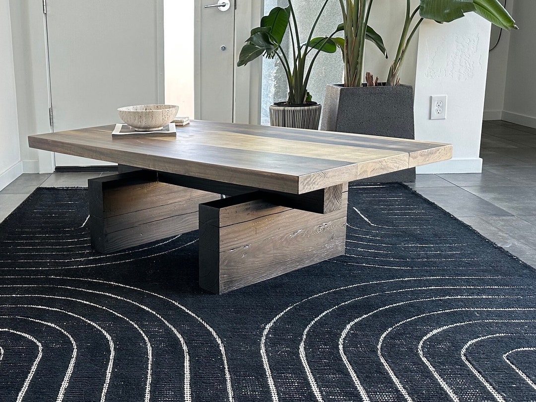 Custom-built 1 of 1 Coffee Table - Poplar Wood With Weathered Oak ...