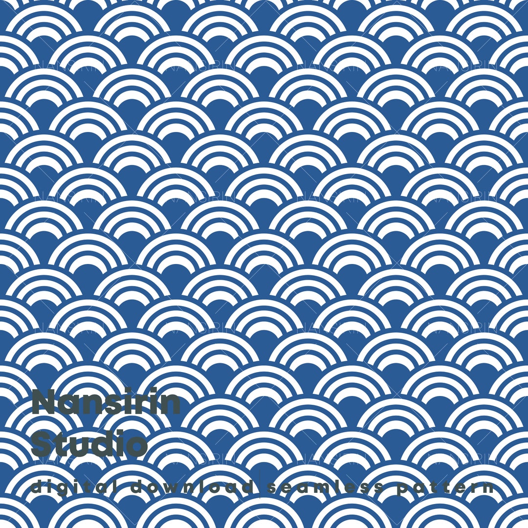 Traditional Japanese Seamless Pattern Digital Download for Custom ...