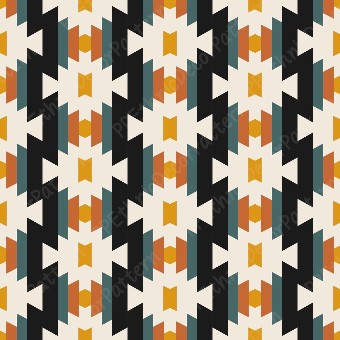 Colorful Aztec Stripes Seamless Pattern SVG, Colorful Aztec Stripes ...