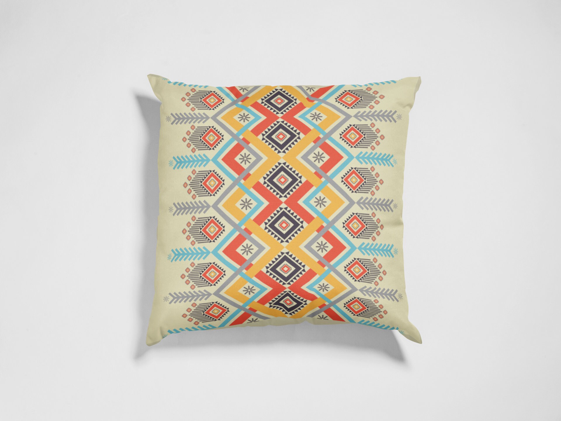 Colorful Aztec Geometric Shape Seamless Pattern SVG, Colorful Native ...