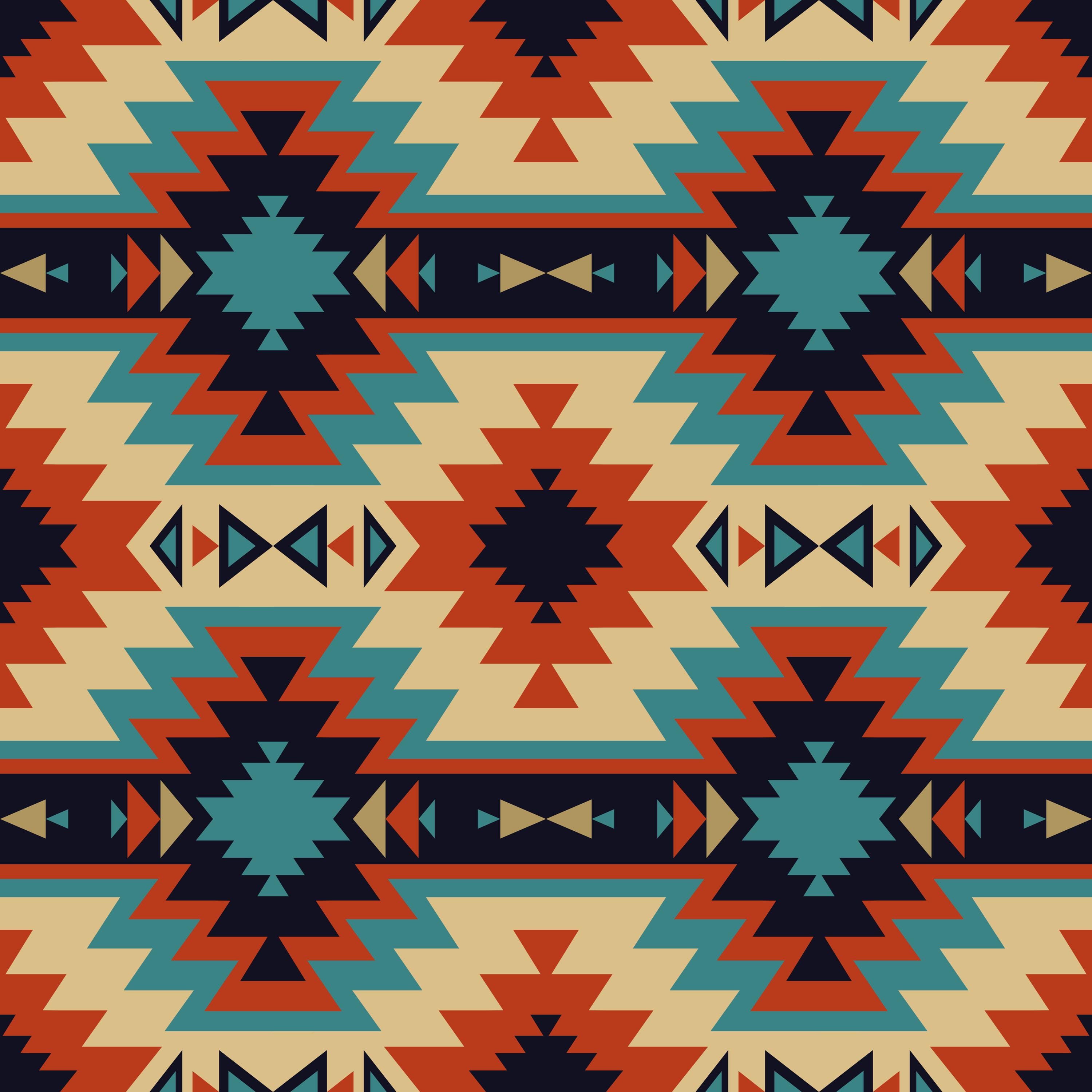 Colorful Native American Southwestern Home Decor Seamless Pattern SVG ...