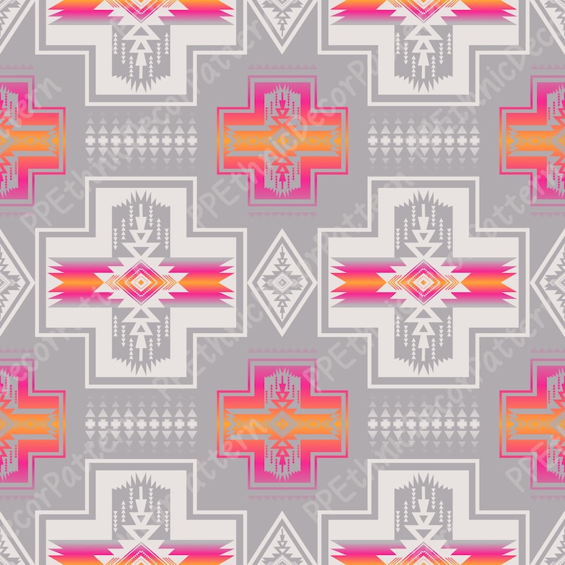 Colorful Native American Southwestern Home Decor Seamless Pattern SVG ...