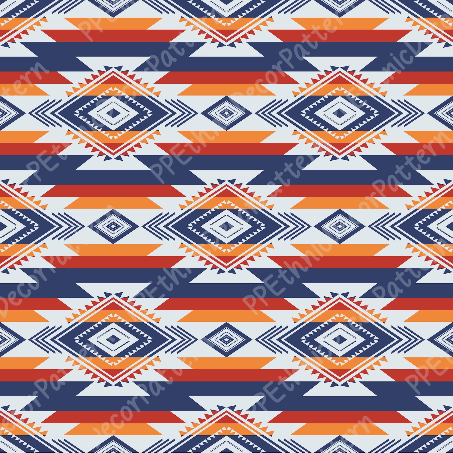 Colorful Native Southwestern Geometric Seamless Pattern SVG, Aztec ...