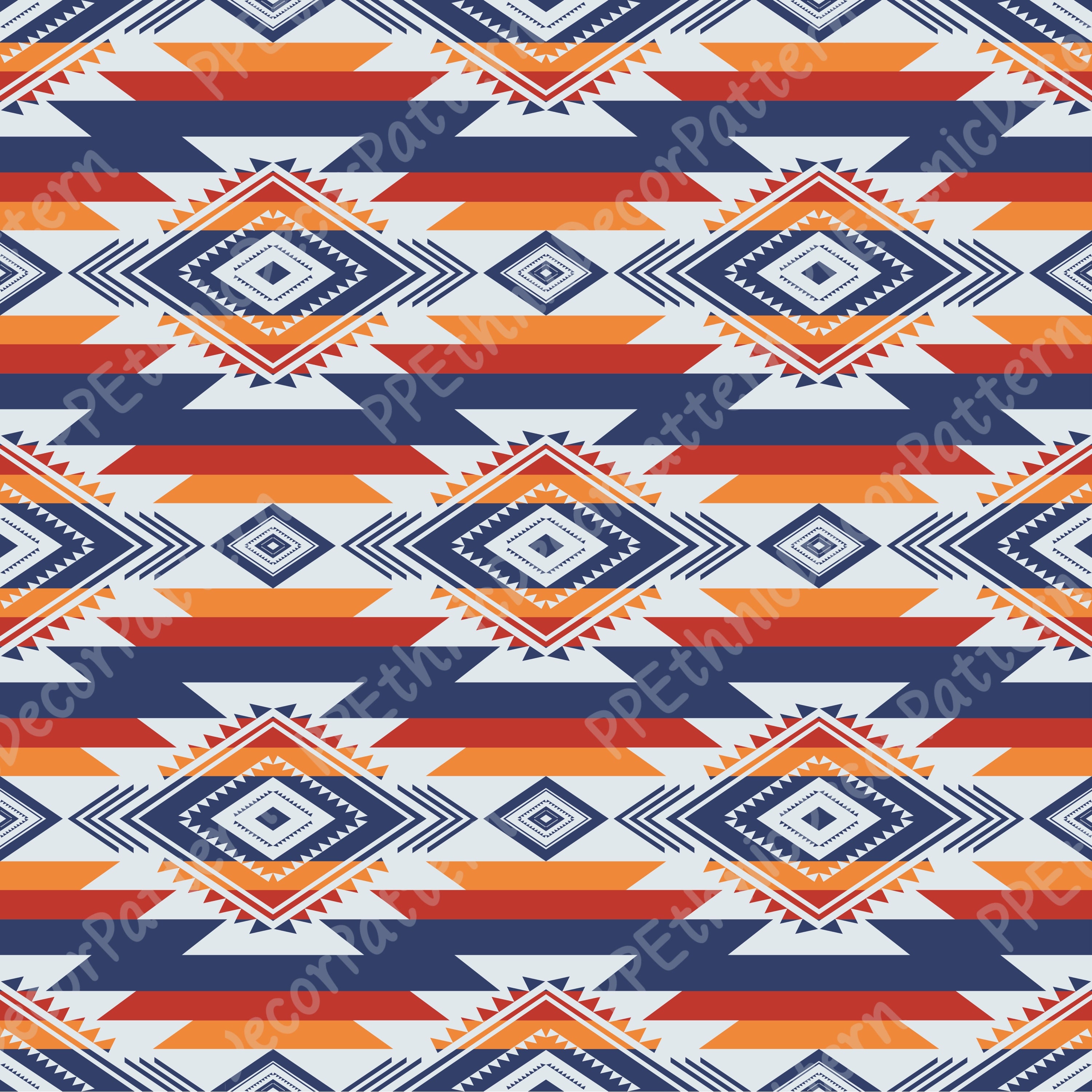 Colorful Native Southwestern Geometric Seamless Pattern SVG, Aztec ...