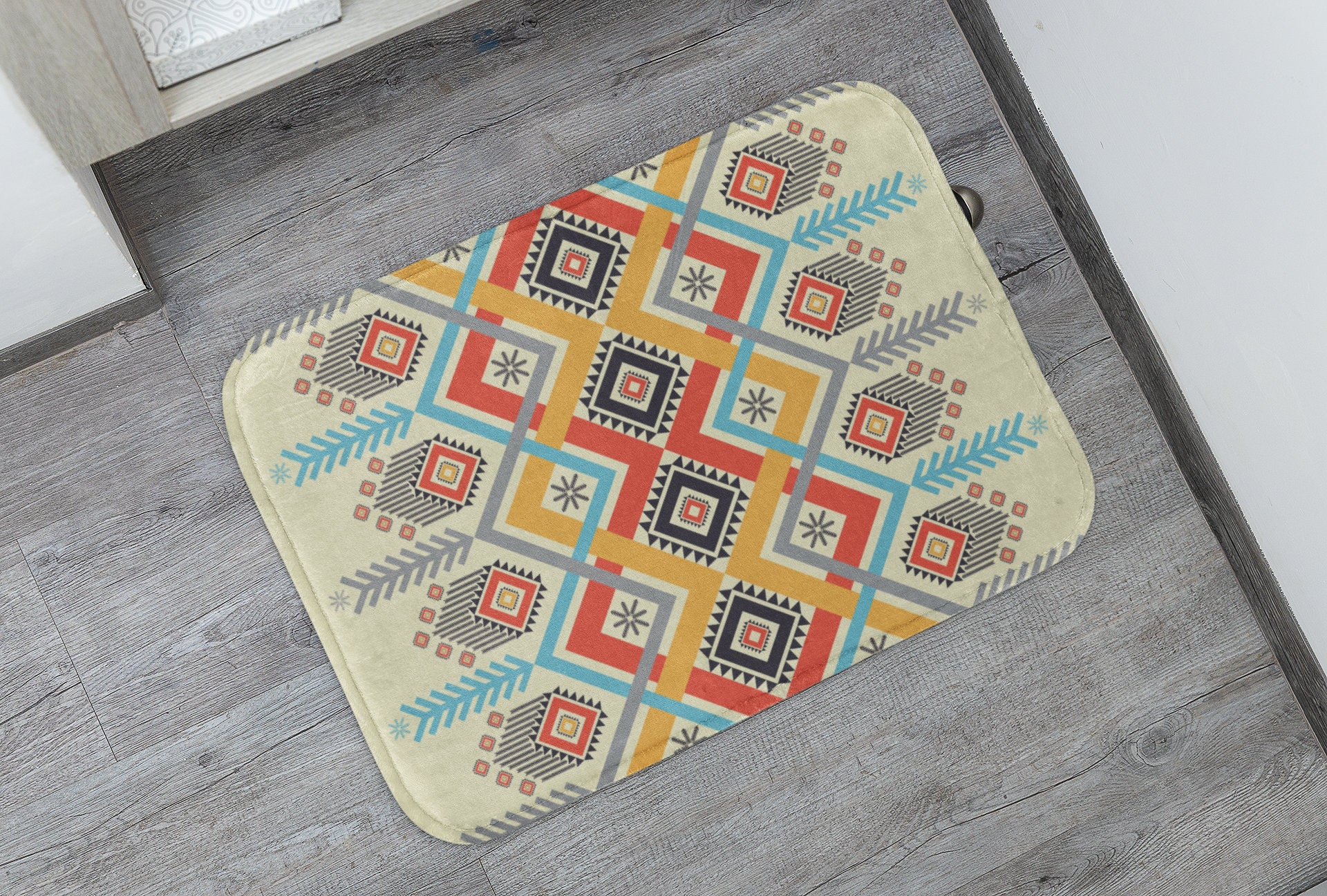 Colorful Aztec Geometric Shape Seamless Pattern SVG, Colorful Native ...