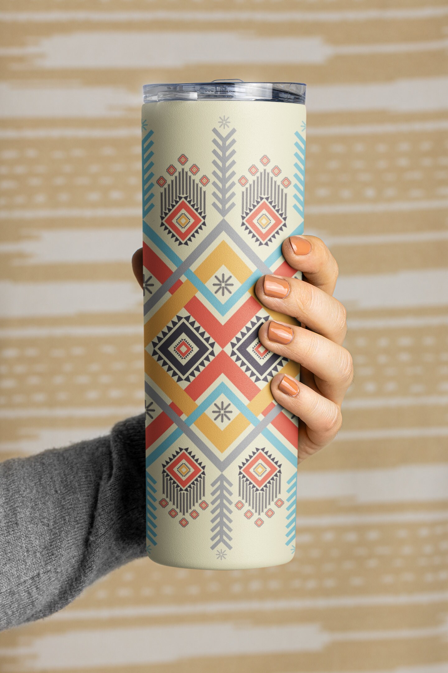 Colorful Aztec Geometric Shape Seamless Pattern SVG, Colorful Native ...