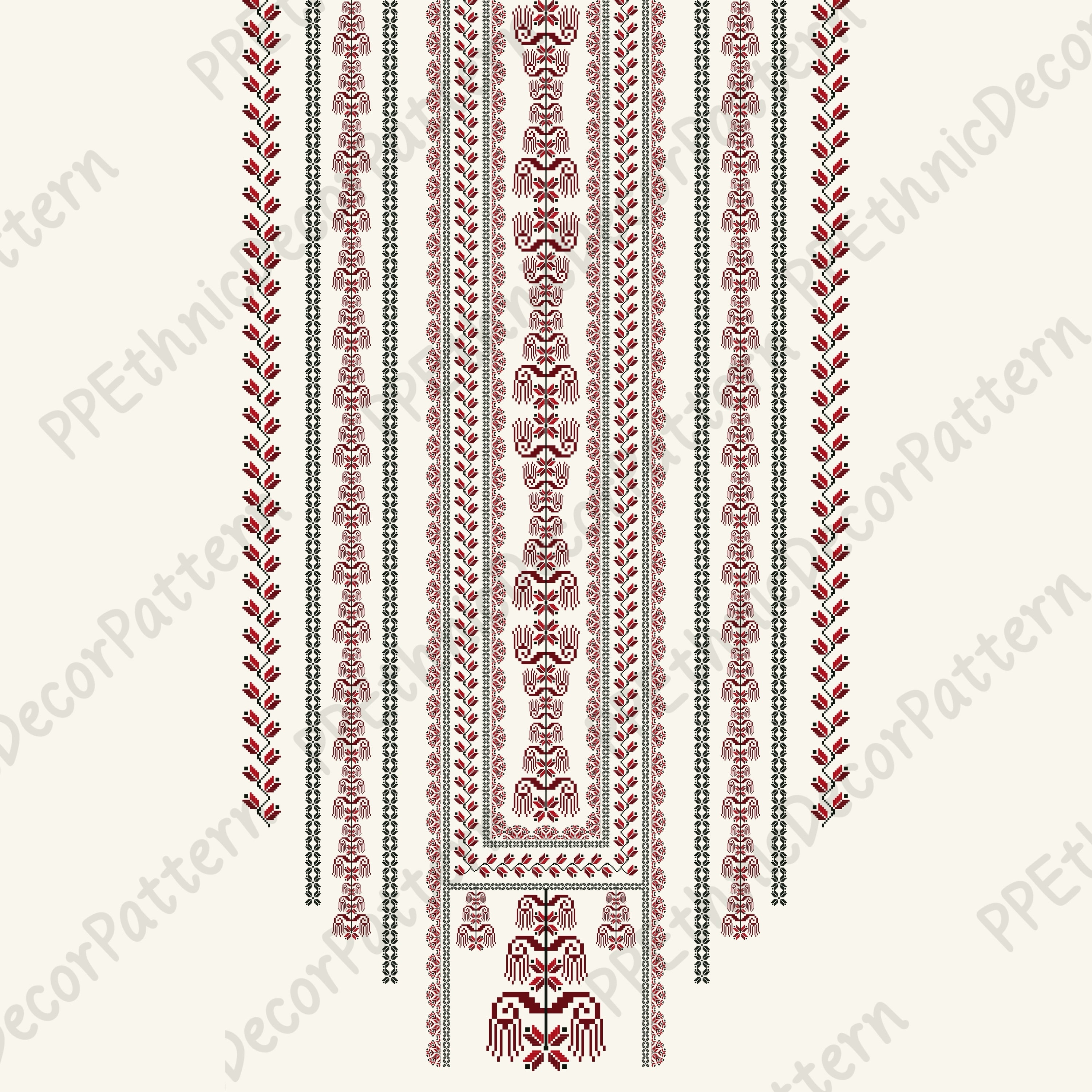 Ethnic Floral Tunic Neckline Machine Embroidery Pattern for Women Neck ...