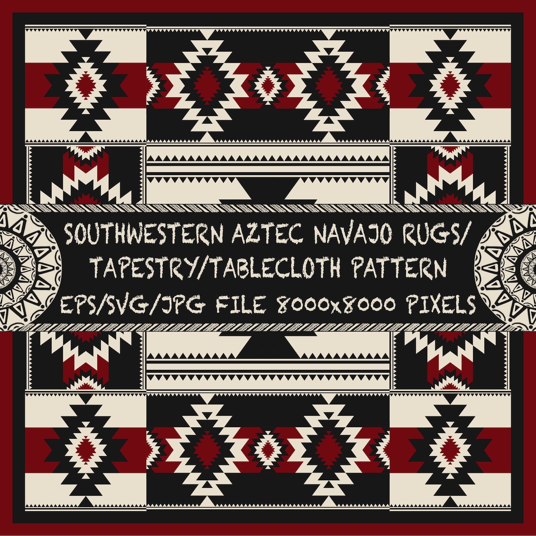 Colorful Ethnic Southwestern Pattern Aztec Navajo Native American ...