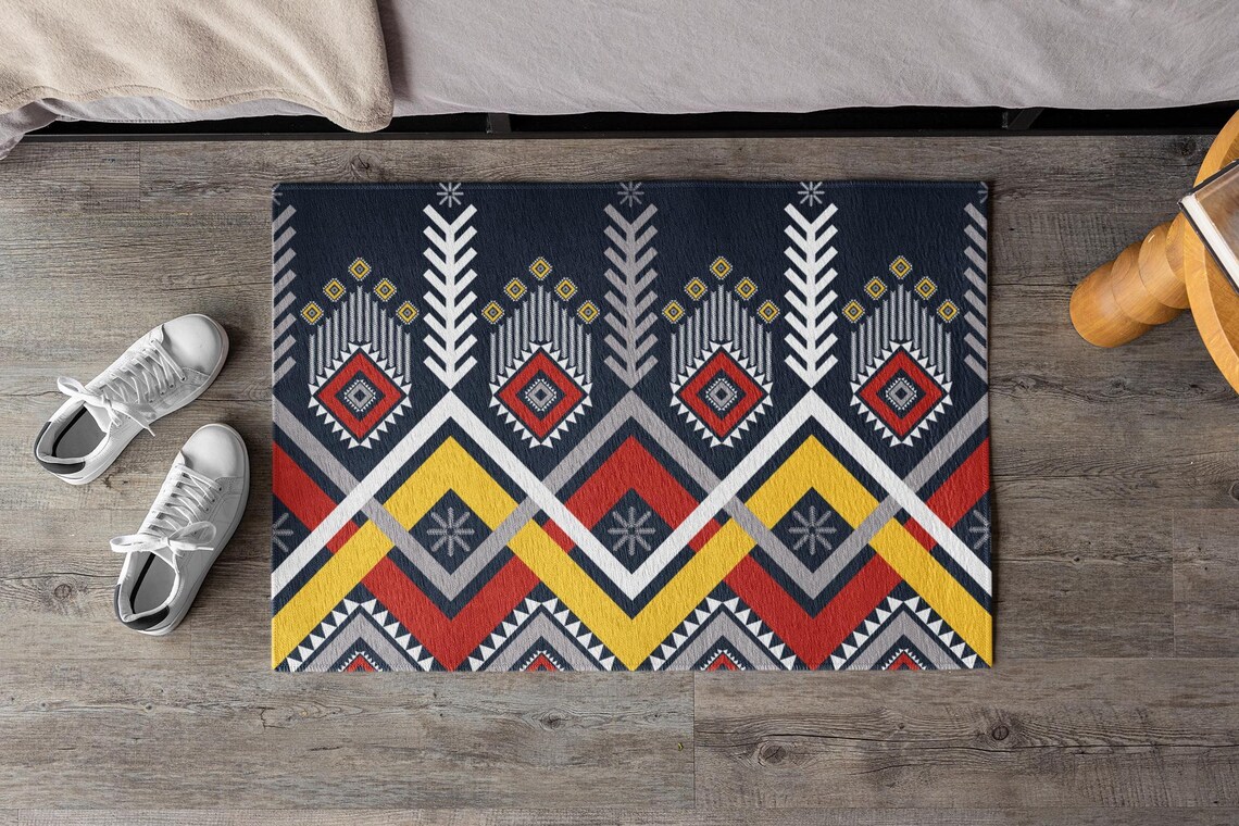 Colorful Aztec Geometric Shape Seamless Pattern SVG, Colorful Aztec ...