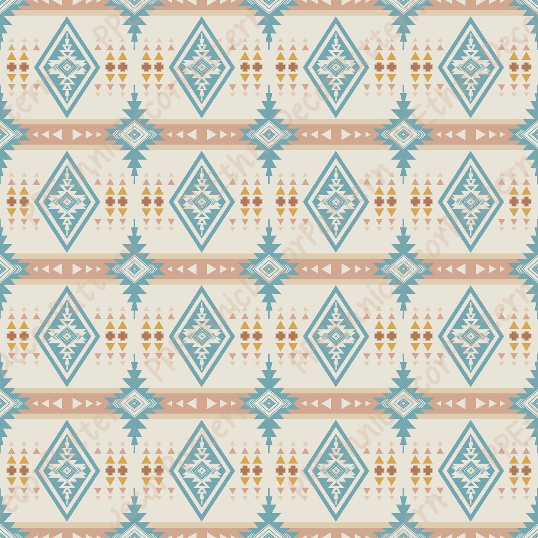 Colorful Native American Southwestern Home Decor Seamless Pattern SVG ...