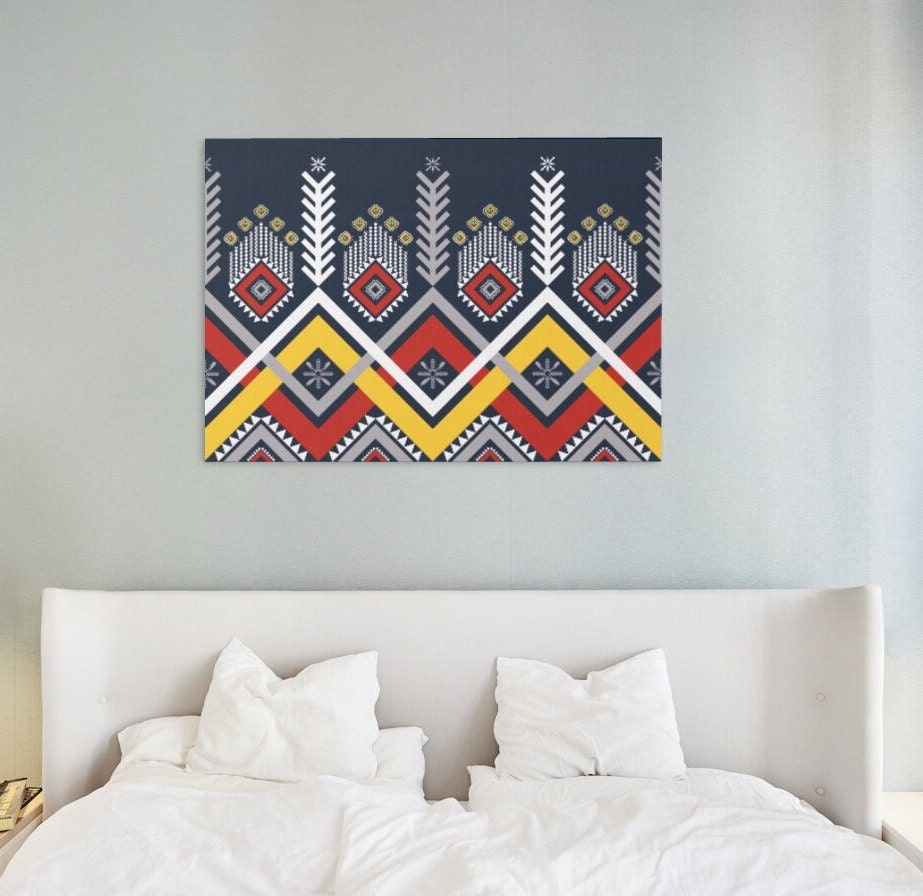 Colorful Aztec Tribal Geometric Shape Seamless Pattern Bohemian Ethnic ...