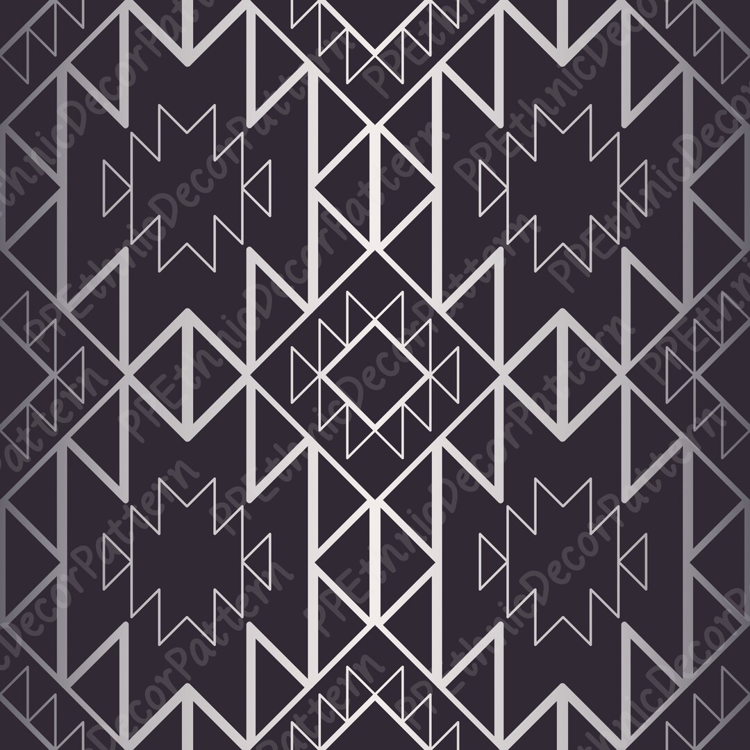 Aztec Southwestern Black and White Seamless Pattern, Aztec Navajo ...