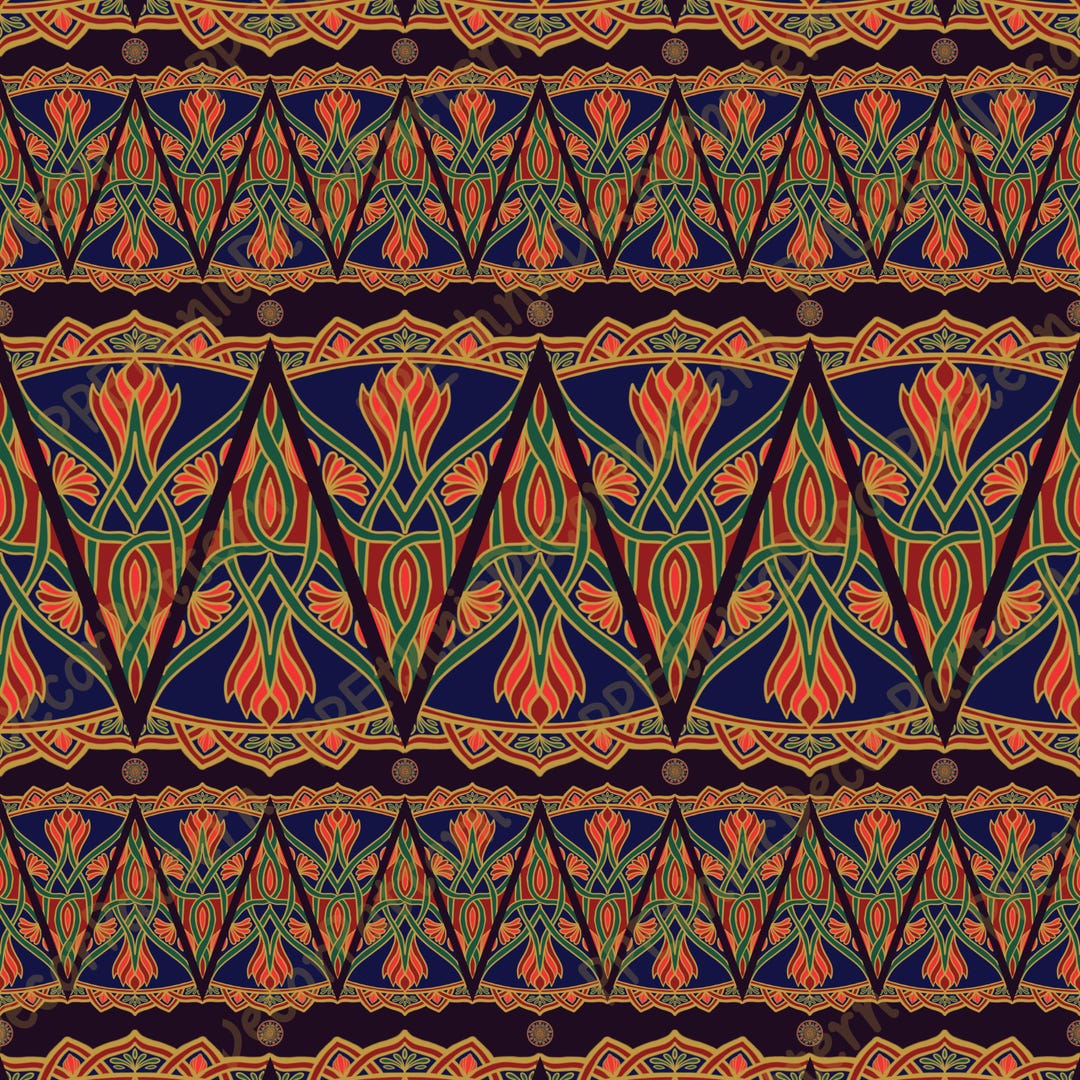 Traditional Indian Inspired Seamless Pattern, Indian Pattern Digital ...