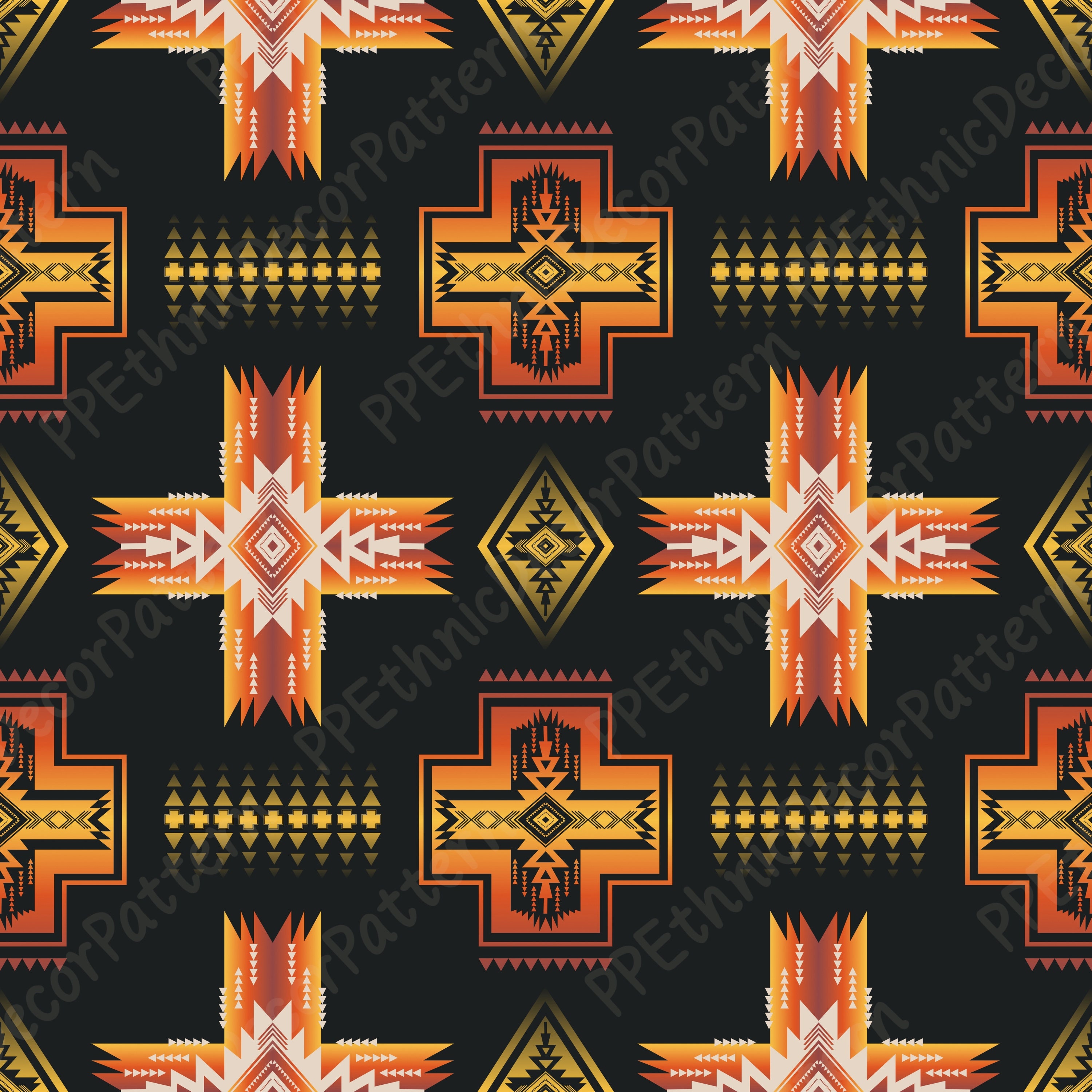 Colorful Native American Southwestern Home Decor Seamless Pattern SVG ...