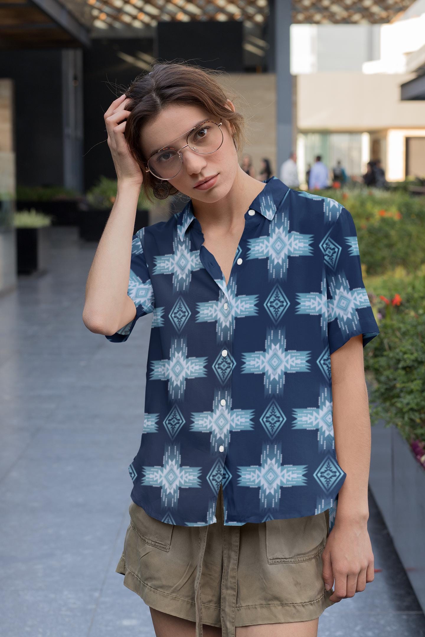 Modern Blue Native American Southwestern Home Decor Seamless Pattern ...