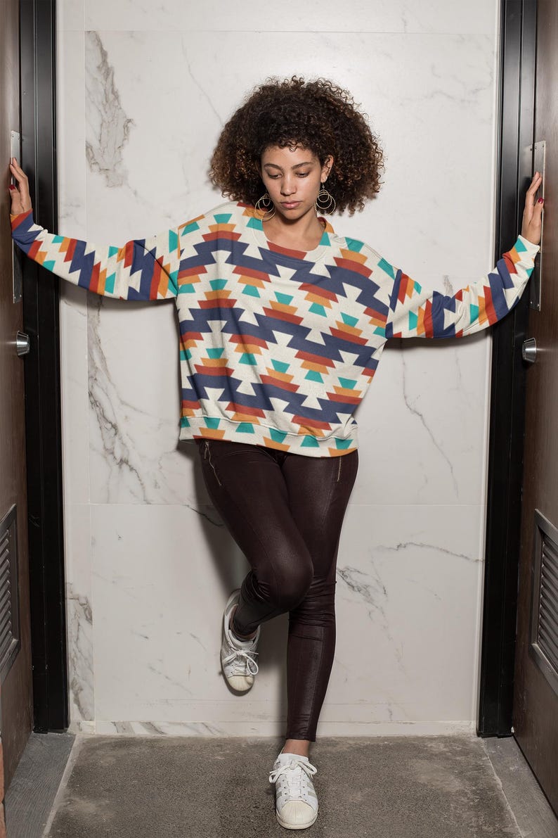 Colorful Aztec Geometric Chevron Zigzag Seamless Pattern SVG, Colorful ...