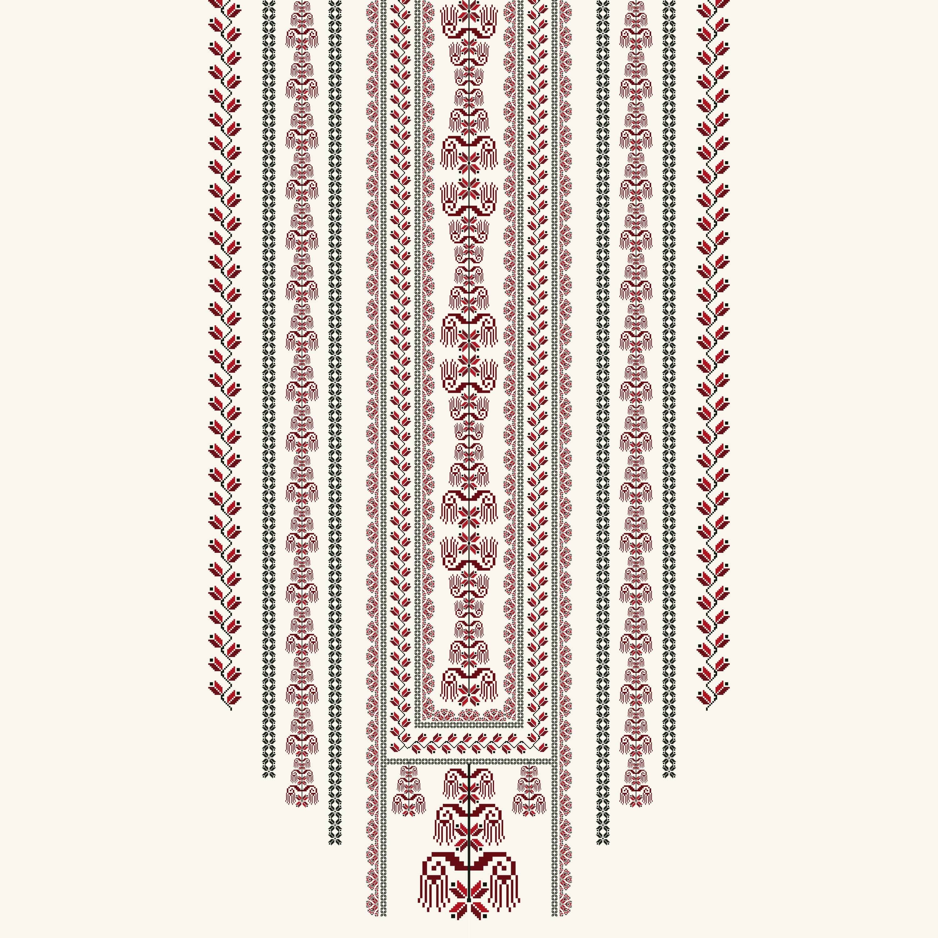 Ethnic Floral Tunic Neckline Machine Embroidery Pattern for Women Neck ...