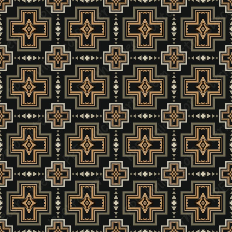 Native American Southwestern Geometric Seamless Pattern SVG, Aztec ...