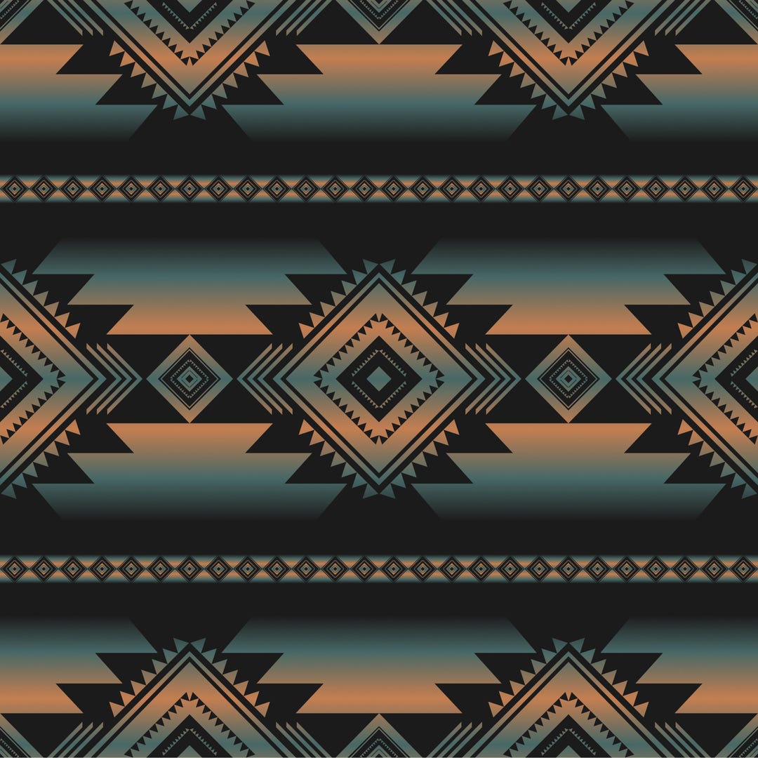 Colorful Beige Southwestern Aztec Tribal Seamless Pattern, Native ...