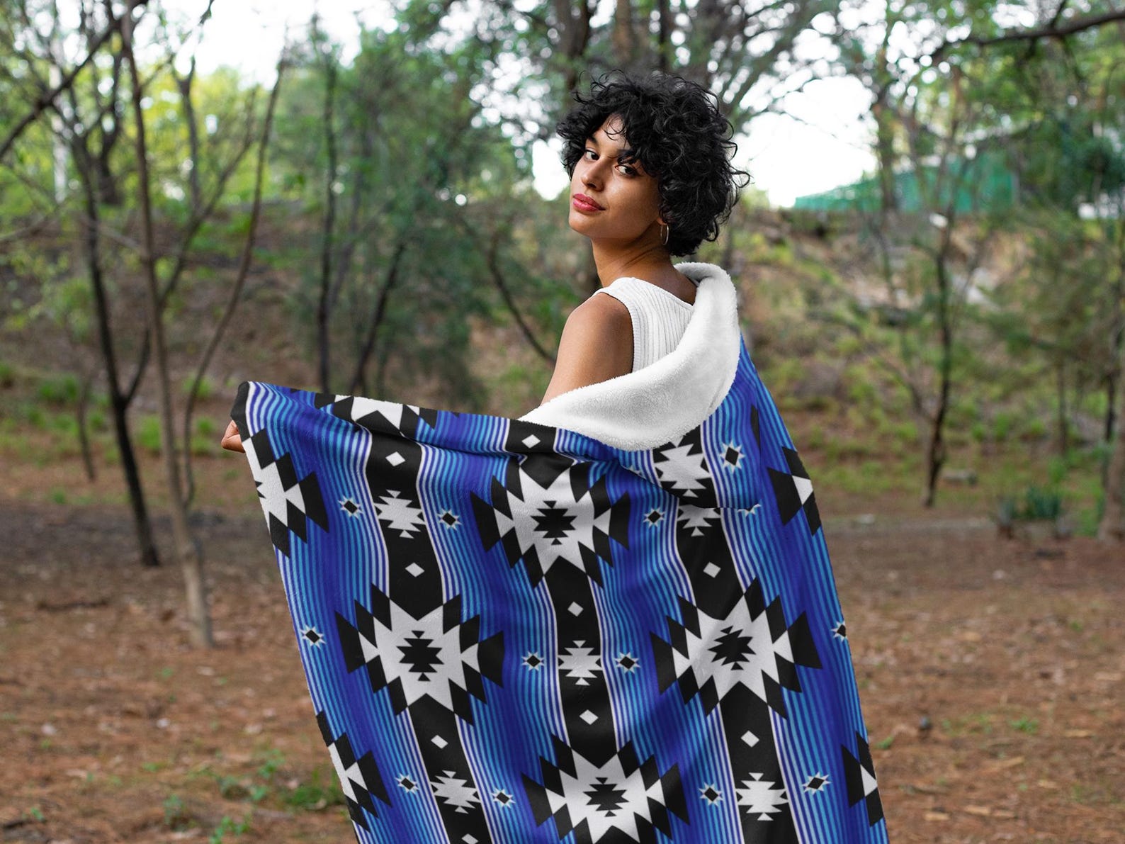 Blue Native American Southwestern Navajo Home Decor Seamless Pattern ...