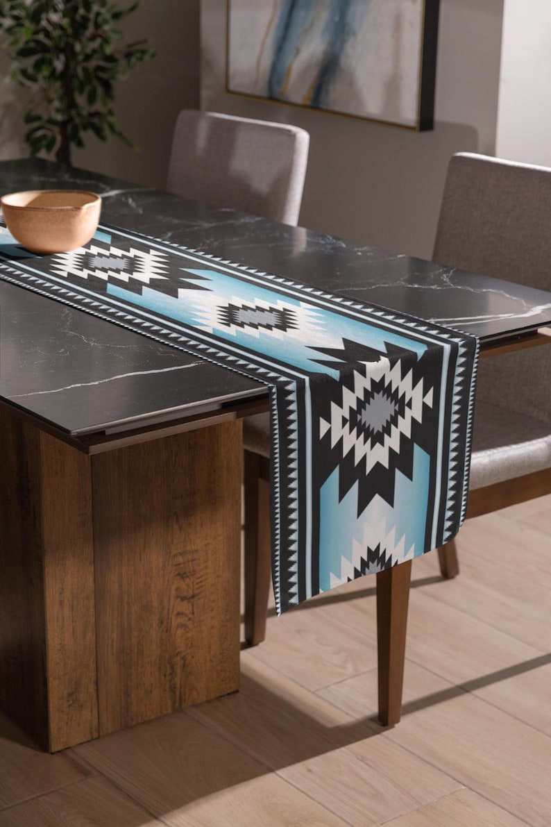 Native American Southwestern Navajo Runner Rug, Table Runner Ethnic ...