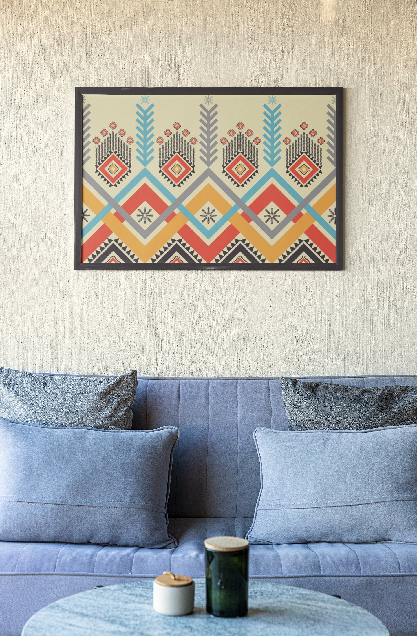 Colorful Aztec Geometric Shape Seamless Pattern SVG, Colorful Native ...