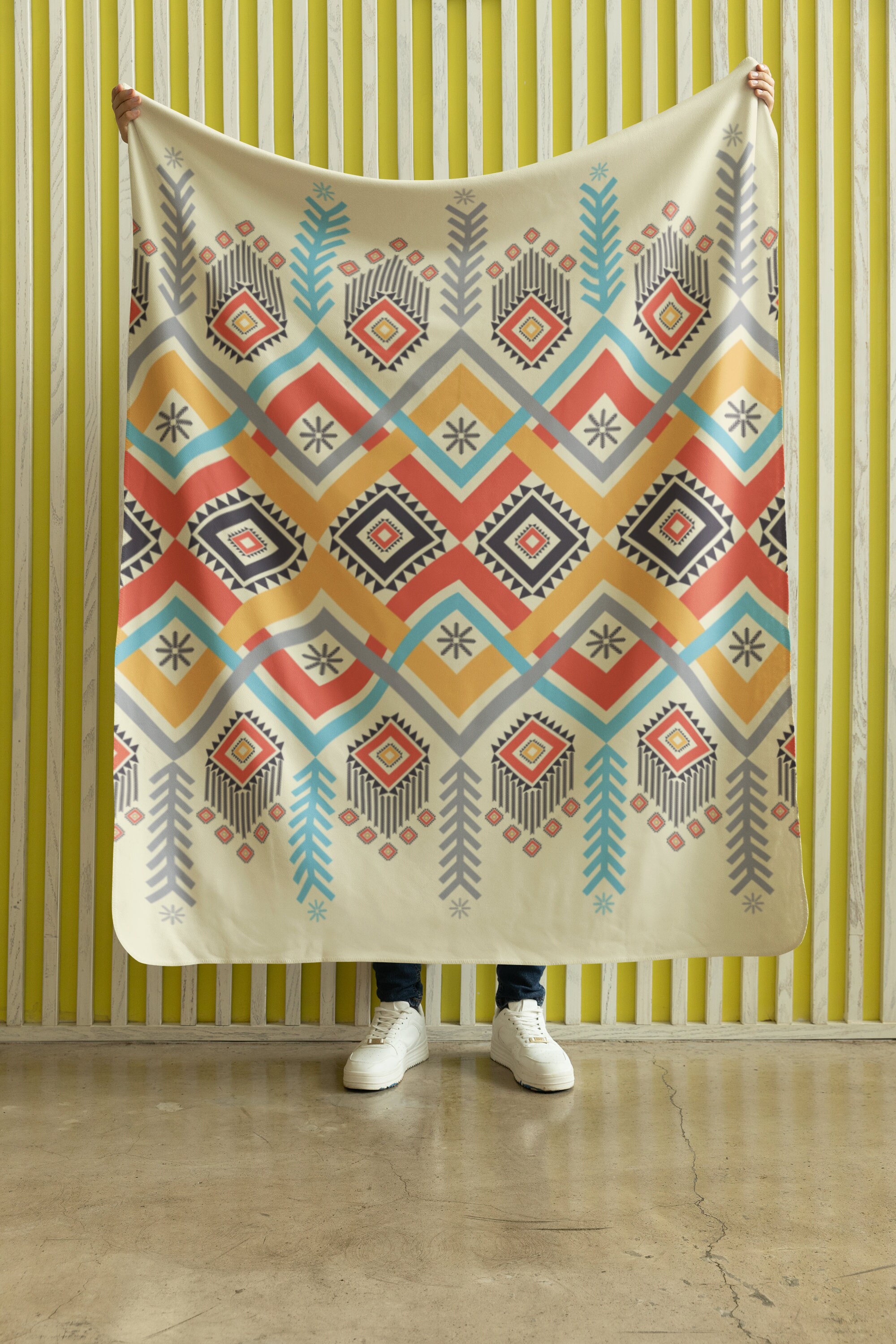 Colorful Aztec Geometric Shape Seamless Pattern SVG, Colorful Native ...