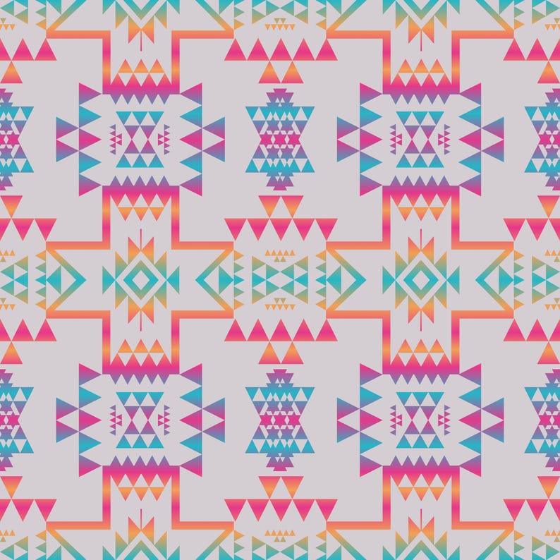 Colorful Native American Southwestern Home Decor Seamless Pattern SVG ...
