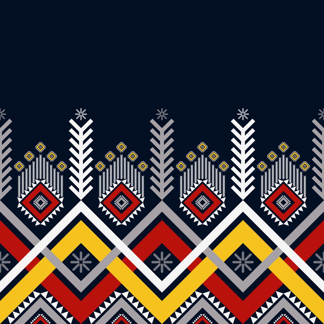 Colorful Aztec Geometric Shape Seamless Pattern SVG, Colorful Aztec ...