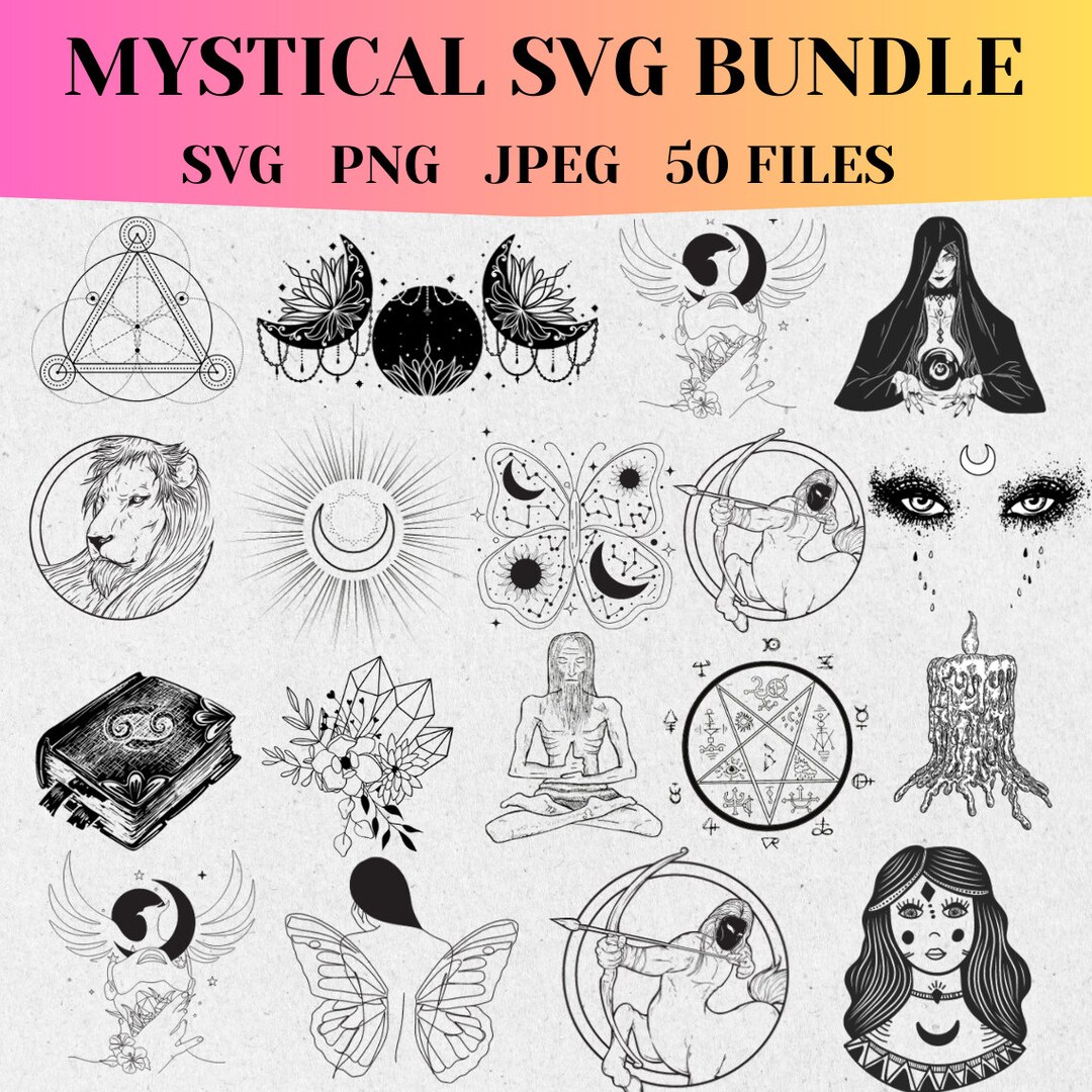 Mystical SVG Bundle, Witchy Svg, Tarot Svg, Magical Witchy Svg, Witchy ...