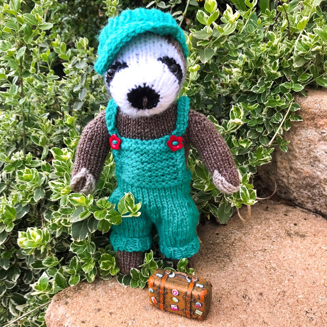Knitting Instructions (in German) Peanut Sloth With Dungarees and Cap ...