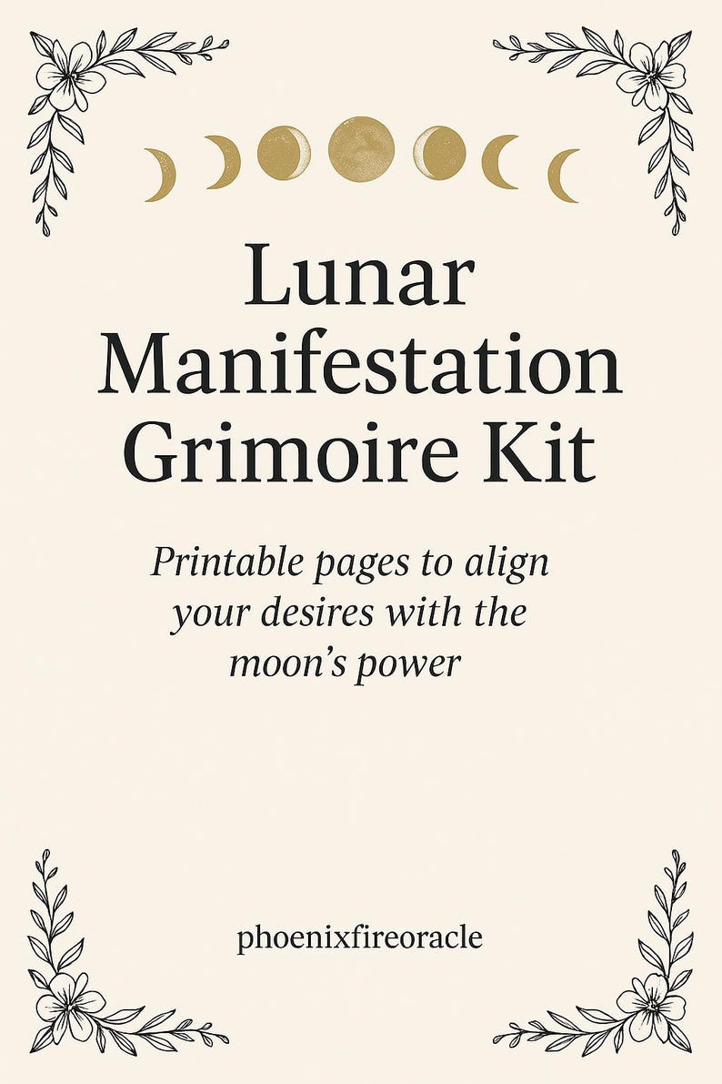 Moon Manifestation Printable | New Moon & Full Moon Ritual Journal ...