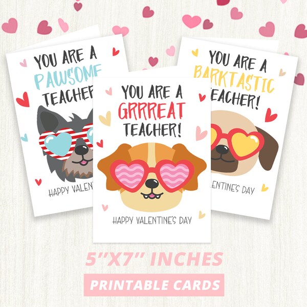 Teacher Valentine Card - Etsy