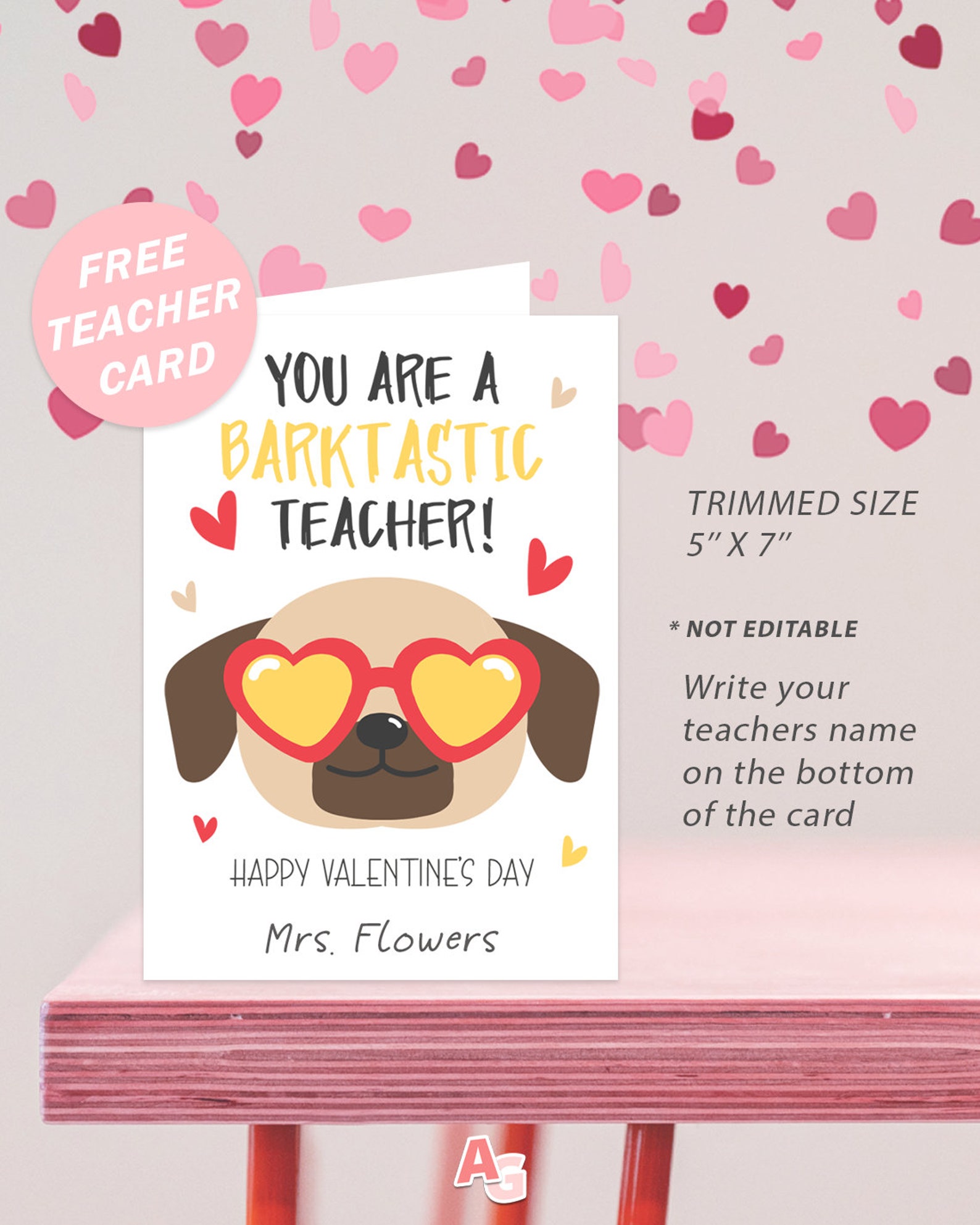 12 Printable Dog Valentine's Day Cards, Classroom Valentine's Day Cards ...