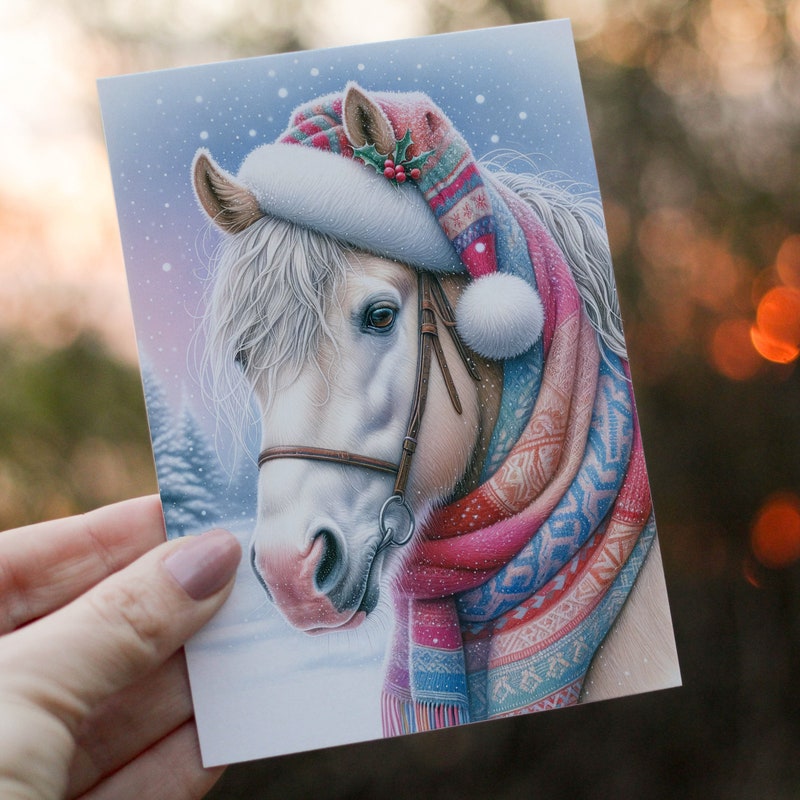 Horse Christmas Card - Etsy