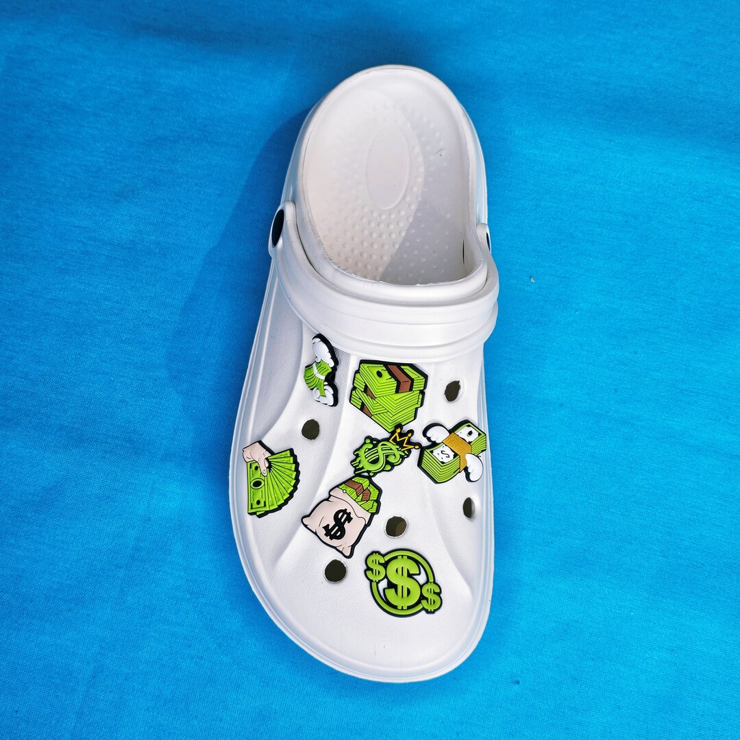 Croc Charm Pin Badge Money, Dollars, Money in Hand, Dollar Sign - Etsy